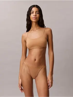 Calvin Klein Form To Body Lightly Lined Bralette - Sandalwood