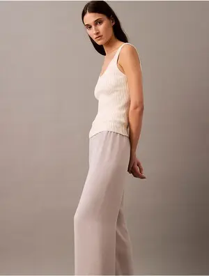 Calvin Klein Wide Leg Pull-on Trousers