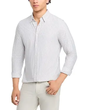 RHONE Commuter Shirt Slim Fit Khaki Stripe