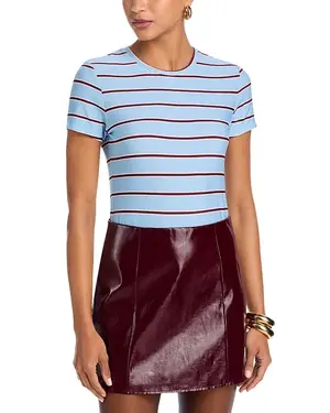 L'Agence Ressi Striped Tee - Light Blue