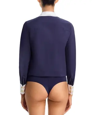 L'Agence Leslie French Cuff Bodysuit