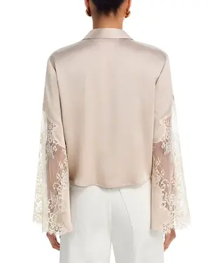 L'Agence Capri Lace Sleeve Blouse