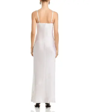 L'Agence Sayla Silk Maxi Dress - White