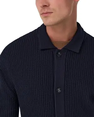 Boggi Milano Merino Wool Shirt - Navy Blue