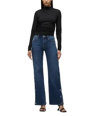 Hudson Jeans Rosie High-rise Wide Leg Jeans - Deep Ray