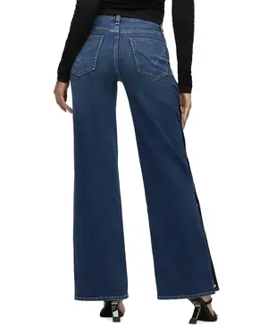 Hudson Jeans Rosie High-rise Wide Leg Jeans - Deep Ray