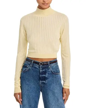 FRAME The Crop Fitted Turtleneck