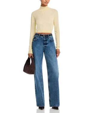 FRAME The Crop Fitted Turtleneck