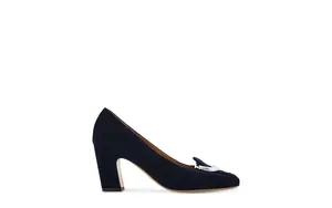 FERRAGAMO Suede 70 Buckle Pumps