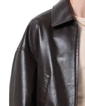 Citizens Of Humanity Bubble Hem Bomber Jacket - Chocolate