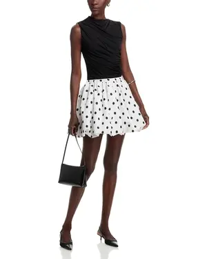 PATOU Polka Dot Mini Skirt - Cloud Dancer