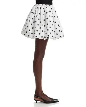 PATOU Polka Dot Mini Skirt - Cloud Dancer
