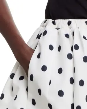 PATOU Polka Dot Mini Skirt - Cloud Dancer
