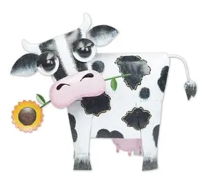 SUNSET VISTA DESIGNS Daisy Cow Decor