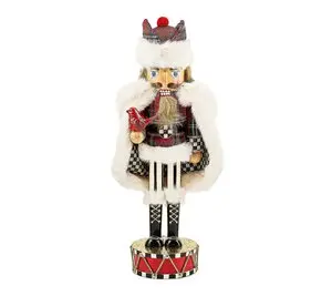 MACKENZIE-CHILDS As Is Tartan Cardiinal Nutcracker - One-color