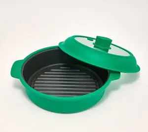 PREPOLOGY As Is 9' Microwave Grill Pan With Lid