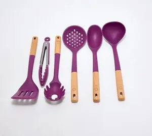 AARTI SEQUEIRA As Is 6-piece Silicone & Beech Kitchen Tools - One-color