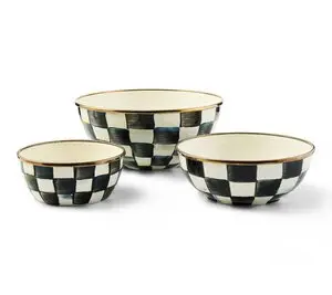 MACKENZIE-CHILDS As Is Set Of 3 Everyday Bowls - One-color