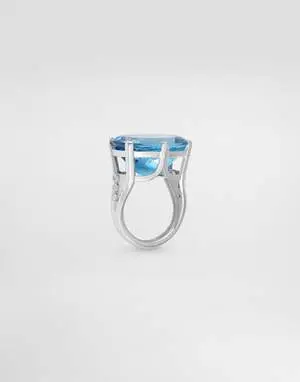 Dolce & Gabbana Anna Ring In 18kt Gold With Topaz And Diamonds