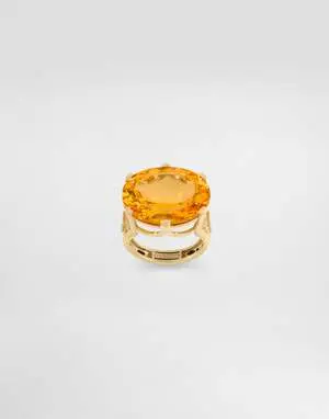 Dolce & Gabbana Anna Ring In 18-carat With Citrine And Diamonds