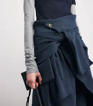 A.W.A.K.E. Mode Cotton-jersey Sweatpants With Attached Skirt