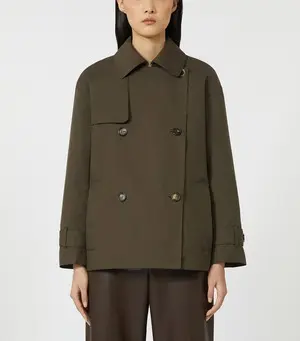 Max Mara Cotton-blend Raincoat - Green