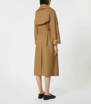 Max Mara Cotton-blend Cape Trench Coat