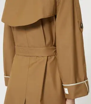 Max Mara Cotton-blend Cape Trench Coat