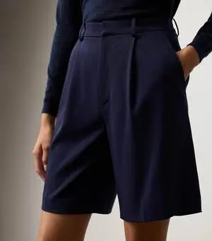 Ralph Lauren Wool Minetta Shorts - Navy