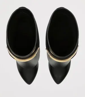 Givenchy Leather Shark Ankle Boots 95 - Black