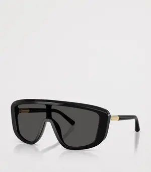 Dolce & Gabbana Acetate Rectangle Sunglasses - Black