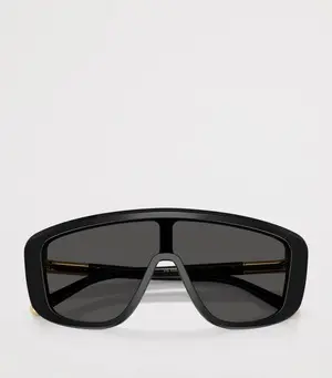 Dolce & Gabbana Acetate Rectangle Sunglasses - Black