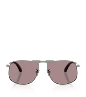 Moncler Silver Tone Eyewear For Women
