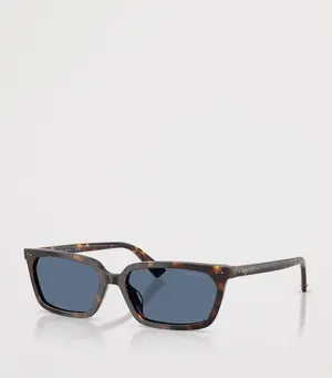 JIMMY CHOO Tortoiseshell Rectangular Sunglasses - Brown