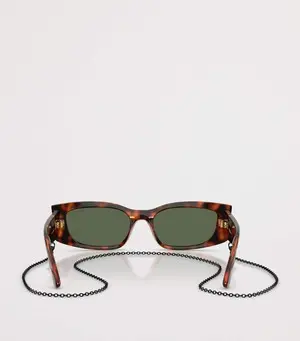 VOGUE Pillow Sunglasses With Chain - Brown