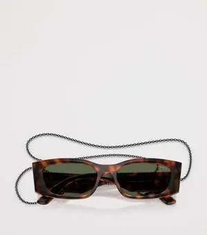 VOGUE Pillow Sunglasses With Chain - Brown