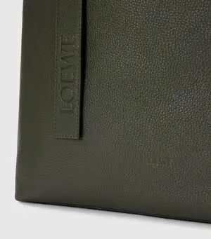 Loewe Grained Calfskin Loop Tote Bag - Green
