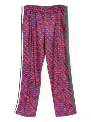 Gucci X Adidas 2010s Gg-pattern Side-stripe Trousers