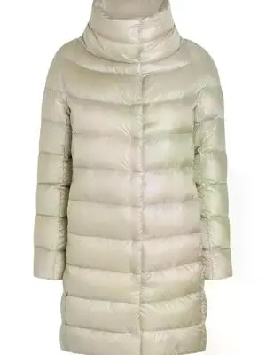 Herno High-neck Quilted Coat - Grey