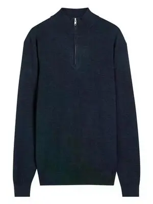 LES DEUX Greyson Half-zip Sweater - Blue