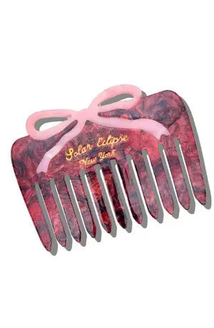 SOLAR ECLIPSE Hand-painted Bow Claw Clip And Comb Set