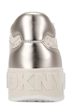 Dkny Mallory Studded Low-top Sneakers - Coconut