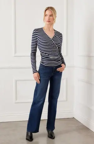 Karen Kane Crossover Ruched Top