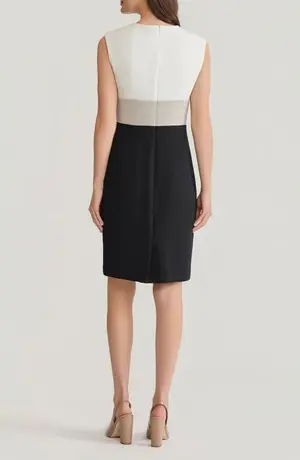 KASPER Colorblock Sheath Dress