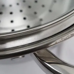 OSTER Sangerfield 6 Quart Stainless Steel Casserole Pan With Steamer Insert And Lid