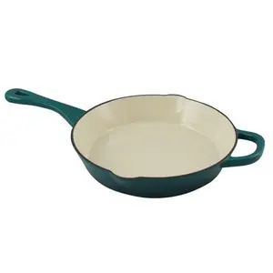 CROCK-POT 10 In. Round Enameled Cast Iron Skillet - Blue