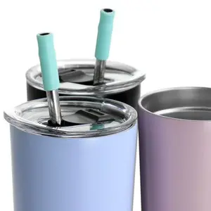 MR. COFFEE Java Quest 4 Piece 23 Oz Stainless Steel Tumbler Set With Lids And Straws
