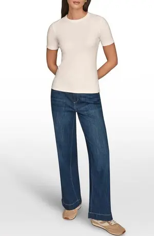 Donna Karan New York Crewneck Top - Cream