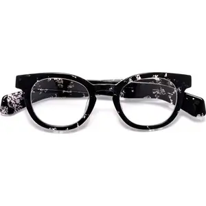 Eyebobs Total Wit 45mm Round Reading Glasses - Black/crystal Clear Tortoise