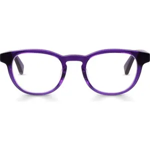 Eyebobs 46mm Round Frame Reading Glasses - Electric Purple Crystal